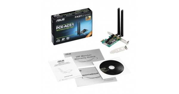 Placa de Rede Asus PCE-AC51 Wireless-AC750 Dual-band PCI Express